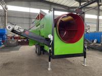 China Mobile Drum Circular Compost Sifter MTS1022 1000mm x 2200mm 30m3/h Capacity for sale