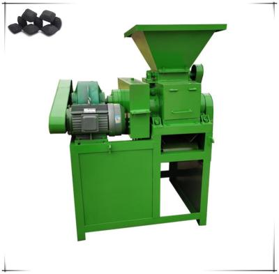 China Oval ball round shape charcoal dust twin roller charcoal briquette making machine for sale