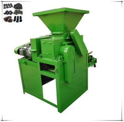 China Model 400 pillow shape charcoal double roller briquette machine for sale