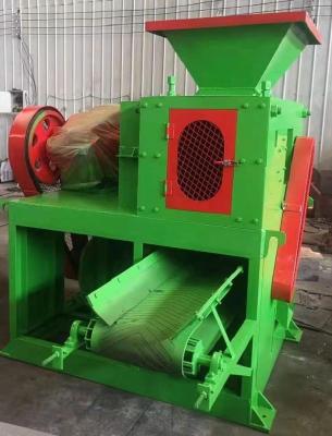 China Oval round shape charcoal dust twin roller charcoal briquette making machine for sale
