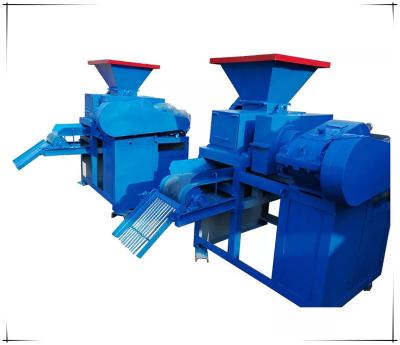 China Coal charcoal slime twin roller ball shape press briquette making machine for sale