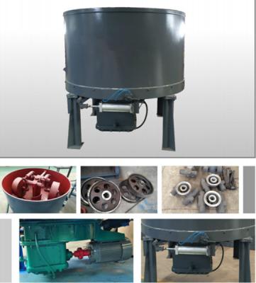 China Charcoal powder coal dust making briquettes line wheel grinding mixer factory price à venda