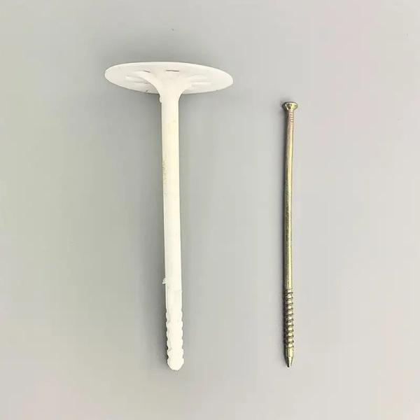 Quality 50mm White Plastic Insulation Anchor with Corrosion Resistance for House Wall Heat Insulation for sale