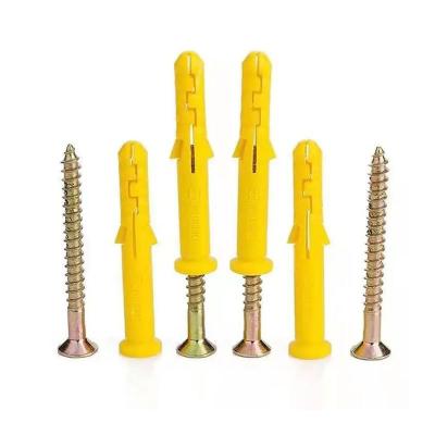 Ancoraggio di espansione in nylon in mattoni di cemento resistente alle intemperie rosso / giallo per oggetti di parete o soffitto