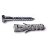 Quality Red And Yellow Expanding Plastic Screw Anchors With Mating Screw Nail For High for sale
