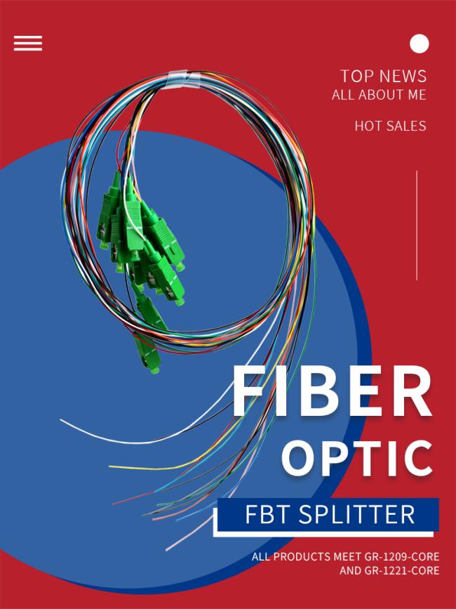 Single Mode 12 Core Fiber Optic Indoor Cable 1.5M Fiber Optical Pigtail ...