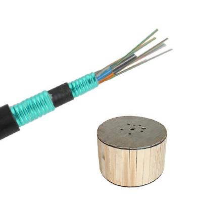 China Custom Length 144 Cores Armored Fiber Optic Cable GYTS53 Direct Buried Fiber Cable for sale