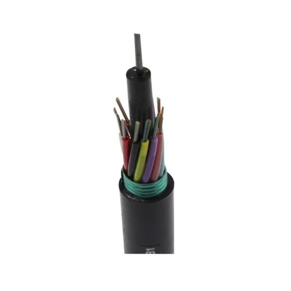 Quality Loose Tube Stranded GYTS Aerial Duct 24 Core Single Mode Fiber Optic Cable for sale