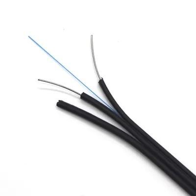Quality Indoor Use FTTH Drop Fiber Optic Cable G652D G657A1 GJXH LSZH Sheath 100N for sale