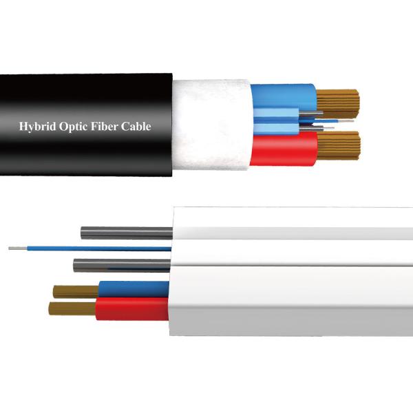 Quality SingleMode 12 Core Hybrid Optoelectronic Composite Cable G652D PVC Sheathed 2kilometer for sale