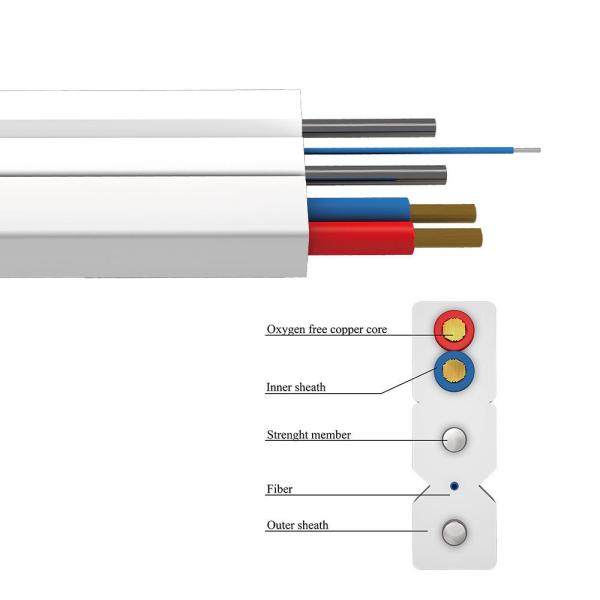 Quality SingleMode 12 Core Hybrid Optoelectronic Composite Cable G652D PVC Sheathed for sale