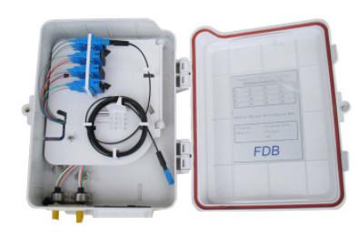 China OEM Size 16 Core Fiber Termination Box Wall Mount For FTTH / CATV Networks for sale
