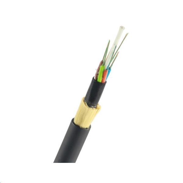 Quality PE Outer Sheath G652D ADSS Fiber Optic Cable Self Supporting 24 Core Singlemode for sale