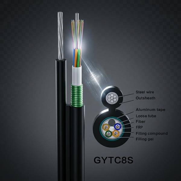Quality 36 Cores Self Support Armoured Network Cable GYTC8S Fiber Optic Cable Outdoor Use for sale