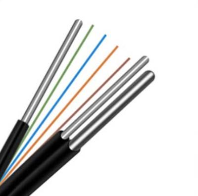 Cina Tipo rivestimento dell'arco di PVC nero del centro FFTH del cavo flessibile OFC 2 con il filo di acciaio in vendita