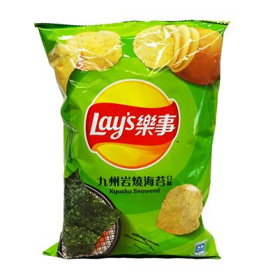 Lays Kyushu Seaweed Potato Chips - Pack 54g - Upgrade Your Wholesale Assortment of Asian Snacks for Global Distribution.