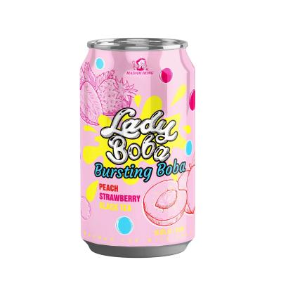 China Pear and Cantaloupe Blended Fruit Tea with Popping Boba - A Refreshing and Exotic Beverage Delight for Bubble Tea zu verkaufen