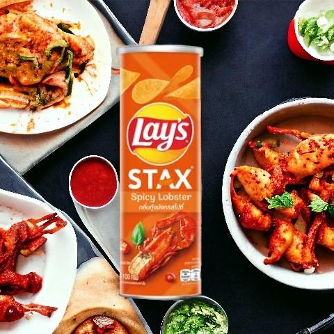 Quality Bulk Savings: Lay's Stax Spicy Lobster 100g x 16 Packs - A Top-Selling Flavor for sale