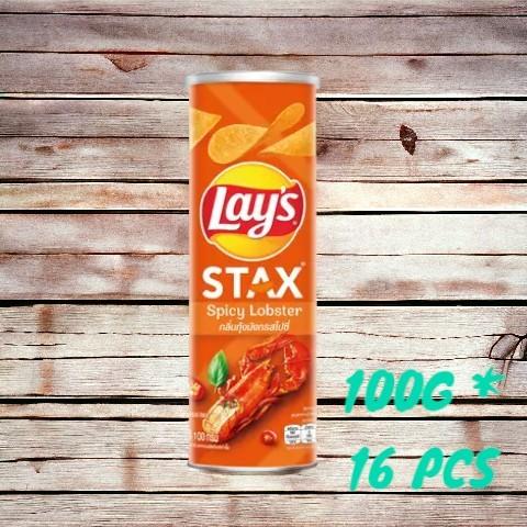 Quality Bulk Savings: Lay's Stax Spicy Lobster 100g x 16 Packs - A Top-Selling Flavor for sale