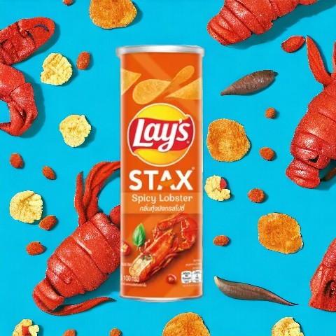 Quality Bulk Savings: Lay's Stax Spicy Lobster 100g x 16 Packs - A Top-Selling Flavor for sale
