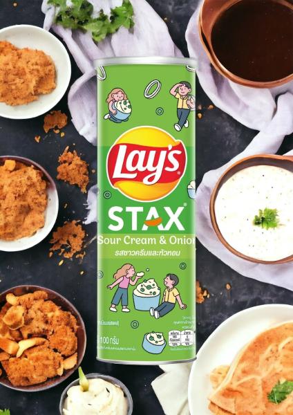 Quality Stack Up Flavor with Lay's Stax Sour Cream & Onion - 100g - Wholesale Asian Snack for sale