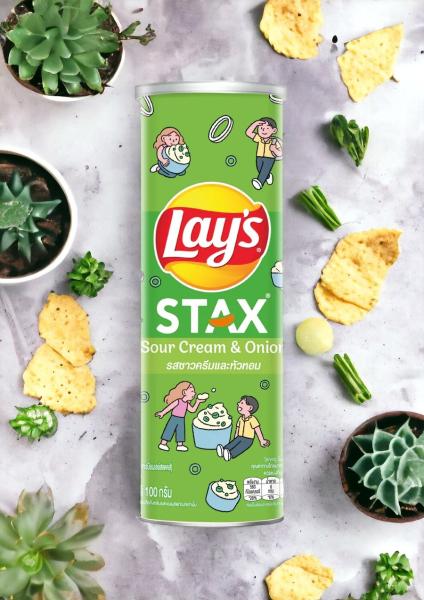 Quality Stack Up Flavor with Lay's Stax Sour Cream & Onion - 100g - Wholesale Asian for sale