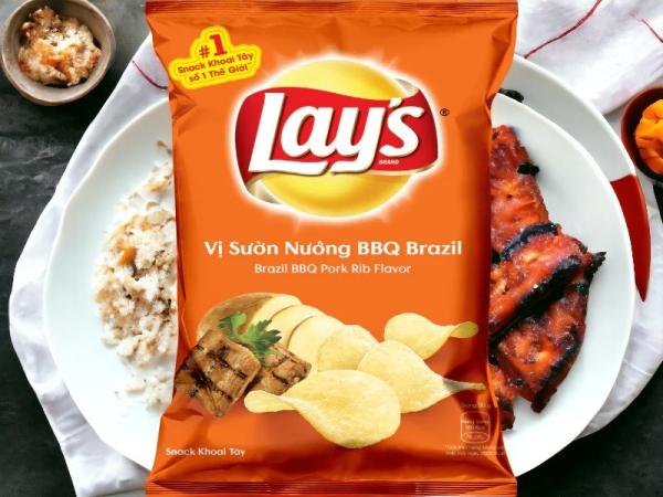Quality Bulk Purchase: Lay's Brazil BBQ Pork Rib Flavor Chips - 58g (100 Pack Case) for for sale