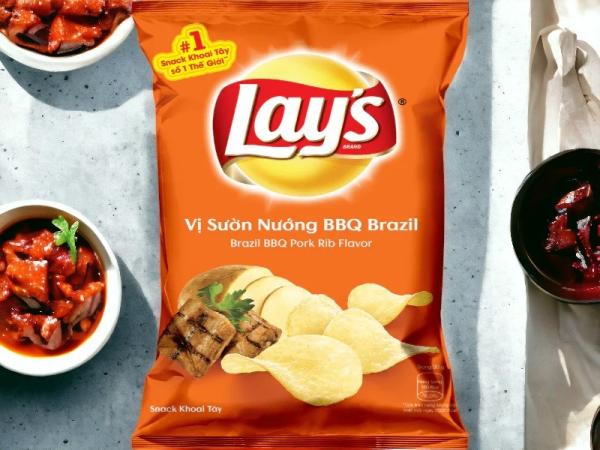 Quality Lay's Brazil BBQ Pork Rib Flavor Chips - Bulk Case of 40 Packs (90g Each) for Wholesale and Retail for sale