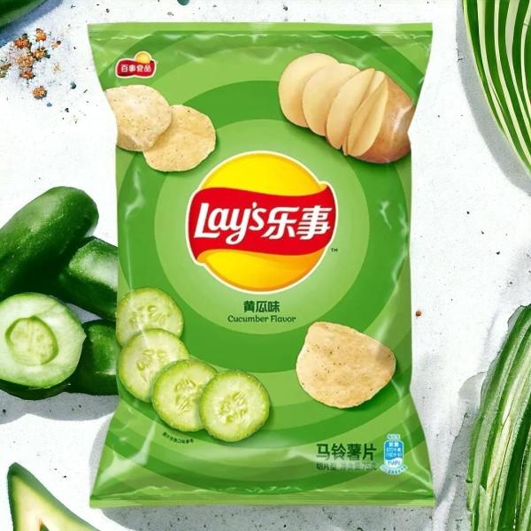 Quality Lay's cucumber Flavor Chips - 135 g Packs, 14  - MEGA PACKS Count Wholesale Case- Asian Snack Supplier - China Origin for sale