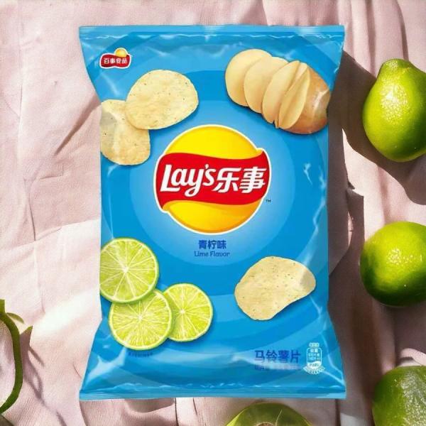 Quality Lay's Lime Flavor Chips - 70 g Packs, 22 -Count Wholesale Case- Asian Snack for sale