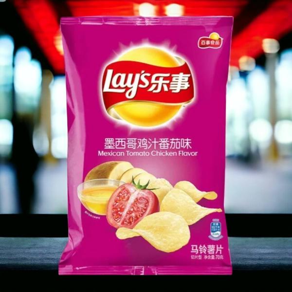 Quality Lay's Chicken Sauce Tomato Flavor Chips - 70 g Packs, 22 -Count Wholesale Case- for sale