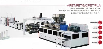 Cina Linea di estrusione a due viti APET PETG CPET PLA Sheet 400-1200kg/H Controllo PLC in vendita