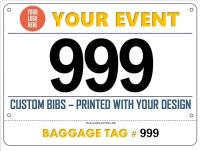 China Screen Printing Race Bib Numbers Rectangular Customized Colors for sale