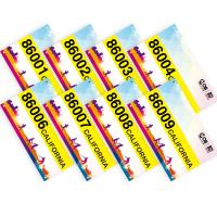 China Durable Neon Printed Race Numbers , Rectangular Reflective Marathon Running Bib for sale