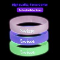 China Rubber Embossed Printed Wristbands , Segmented Printed Silicone Bands for sale