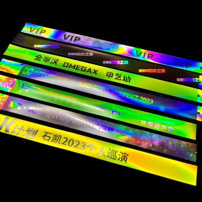 China Custom Fashionable Glitter Party Wristbands Smoothable Soft Skin-Friendly Shiny Laser Bracelet Writsband for sale