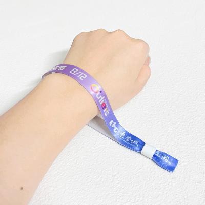 China Fabriek Custom Logo Geweven Stoffen Armbanden Geschenk Voor Promotie En Evenementen Verstelbare Lengte Geweven Armband Te koop