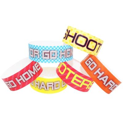 China Factory Cheap Adjustable Tyvek Event Wristbands Activity Barcode Events Variety Of Colors Paper Event Bracelet for sale