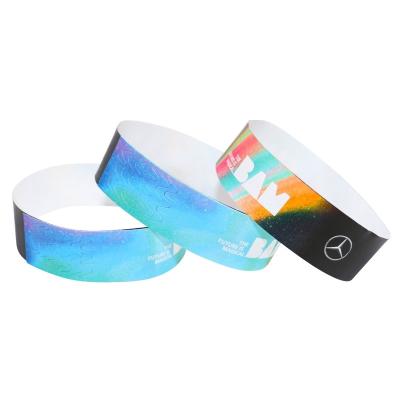 Cina Tyvek Dupont Braccialetti di carta Parco Numero di attività Codice a barre Eventi di marchio Eventi di carta Braccialetto di ammissione in vendita