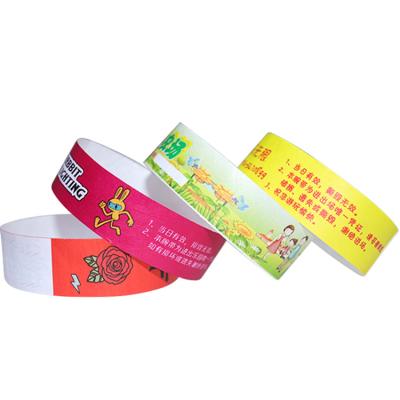China Water Resistant Tyvek Dupont Wristbands For Events Barcode Variety Of Colors Paper Event Bracelets for sale