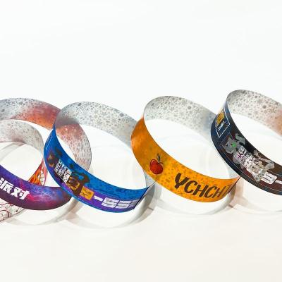 China Adjustable Laser Paper Wristband for Party/Events/Festival/Concert Customized Design for sale
