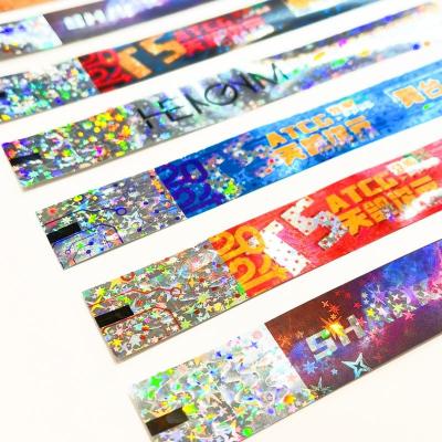 China Adjustable Laser Paper Wristband for Party/Events/Festival/Concert Customized Design for sale
