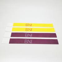 China Custom Snap Closure Fully Printed Tyvek Paper Wristbands with Barcoding for sale