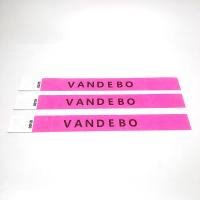 China Custom Snap Closure Fully Printed Tyvek Paper Wristbands with Barcoding for sale