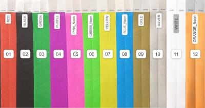 中国 配列番号 文字列コード 識別とアクセス制御のためのTyvek紙ブレスレット 販売のため