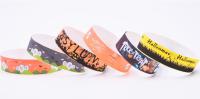 China Sequential Numbering Barcoding Tyvek Paper Bracelets for Identification and Access Control for sale