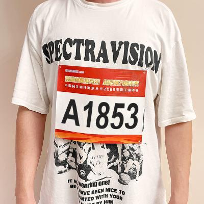 China Screen Printing Customized Race Bib Numbers in Tyvek Material with High Visibility for sale