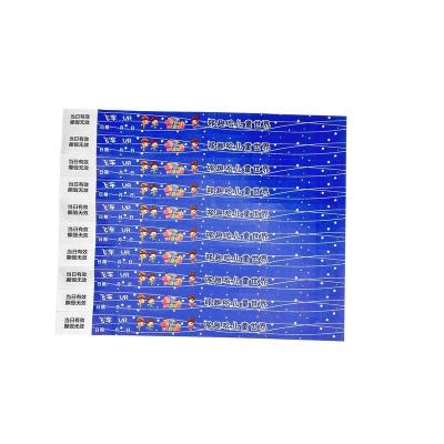 China Custom Disposable Paper Wristbands Waterproof Events Tyvek Bracelet Paper Wristbands With Barcodes for sale