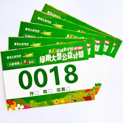 China Números personalizados Tyvek Race Bib para maratonas e triatlos à venda
