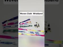 Custom Logo Polyester Geweven Stoffen Armbanden Concert Promotie Evenementen Geschenk Verstelbare lengte